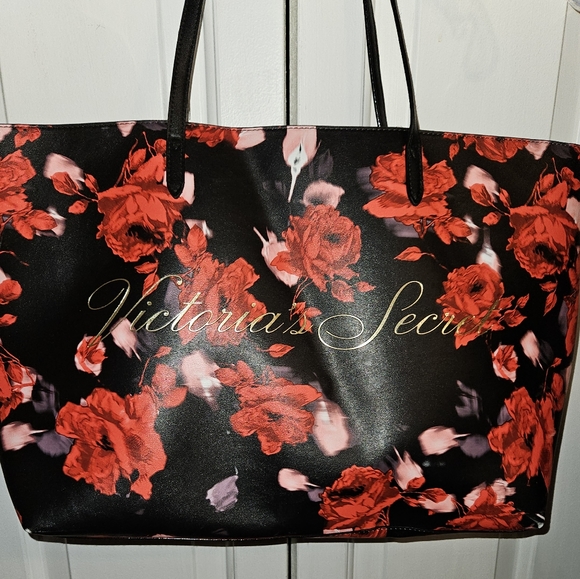 Victoria's Secret | Bags | Victorias Secret Floral Print Tote Bag Pink ...